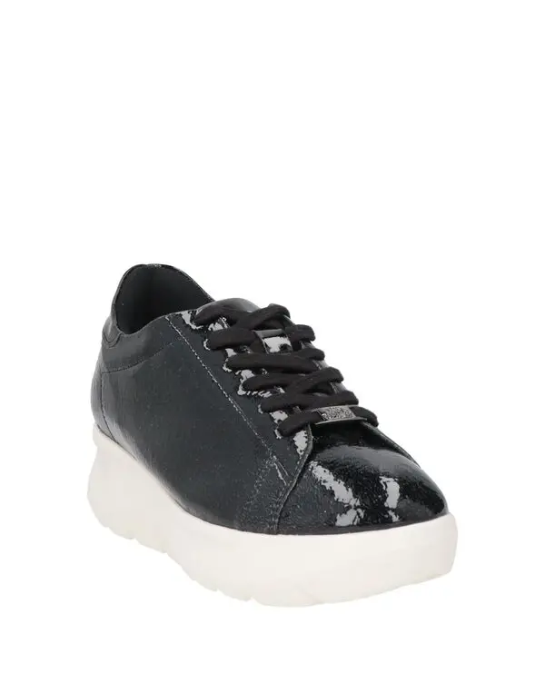 FORNARINA Bronze Glittered Wedge Sneakers - Black