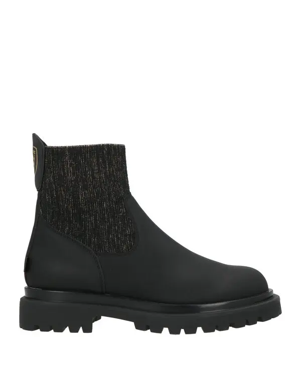 BLAUER. Leather And Textile Ankle Boots - Black