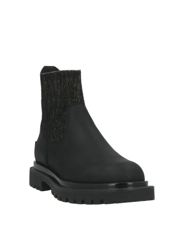 BLAUER. Leather And Textile Ankle Boots - Black