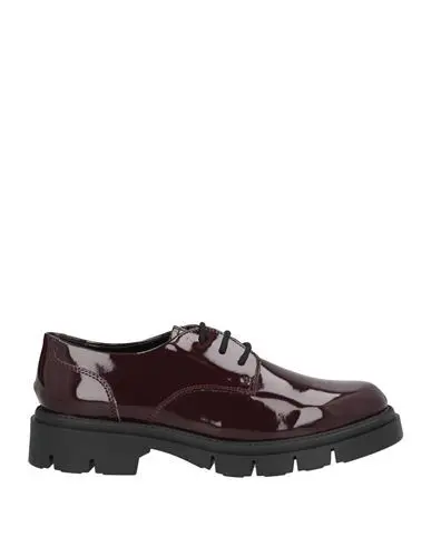 NILA & NILA Burgundy Leather Lace-up Derby Shoes - Red