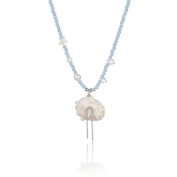 ORMIRO Ocean Dream Beaded Shell Necklace