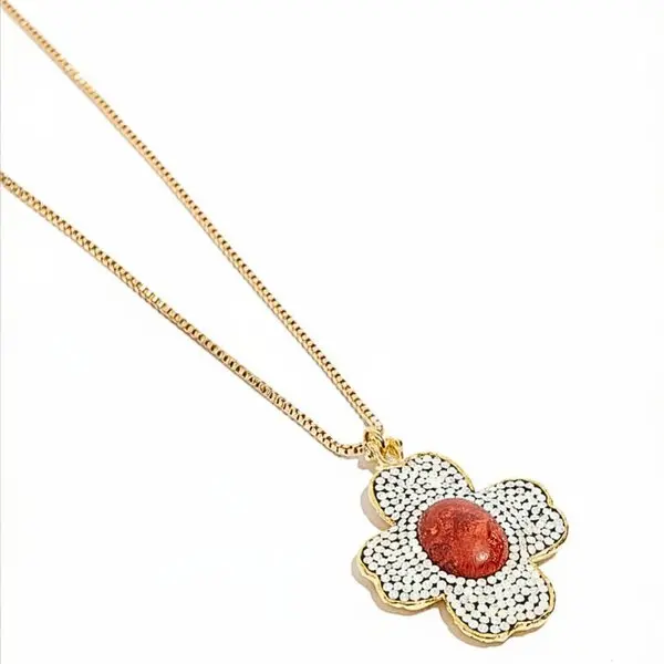 ORNARE THE LABEL Pippa Necklace Coral - Gold