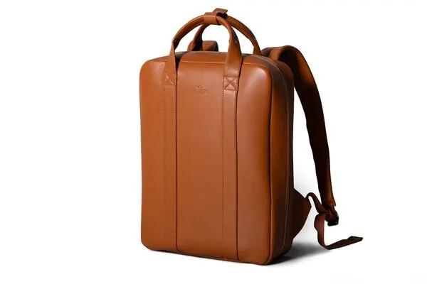 HARBER LONDON Leather Backpack Tan