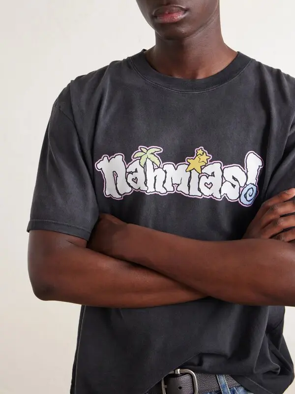 NAHMIAS Boardwalk Logo-print Cotton-jersey T-shirt