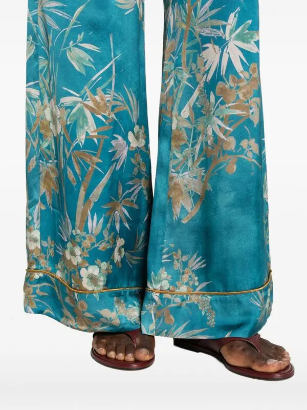 FORTE_FORTE Printed Satin Trousers