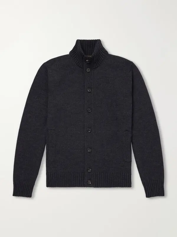 SLOWEAR Wool Cardigan - Gray