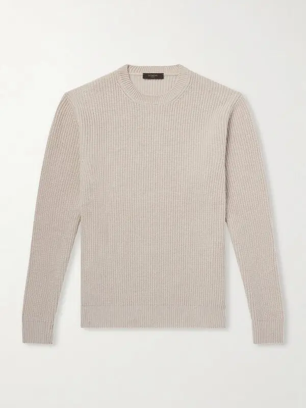 SLOWEAR Ribbed Cashmere Sweater - Neutrals