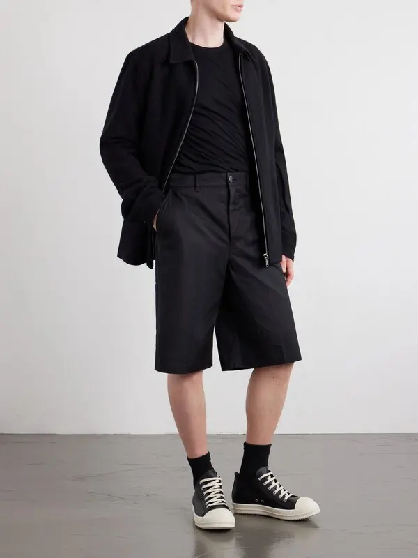 Rick Owens Straight-leg Cotton-blend Canvas Shorts
