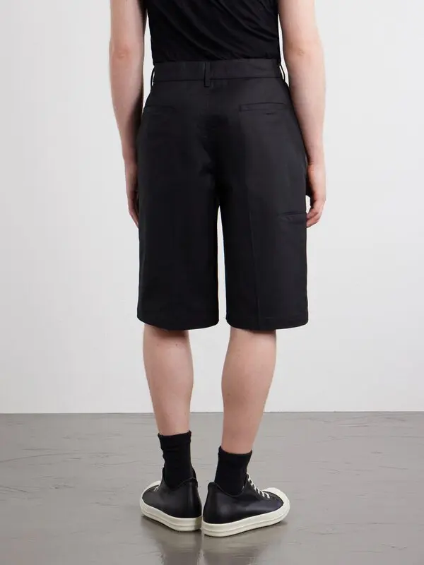 Rick Owens Straight-leg Cotton-blend Canvas Shorts