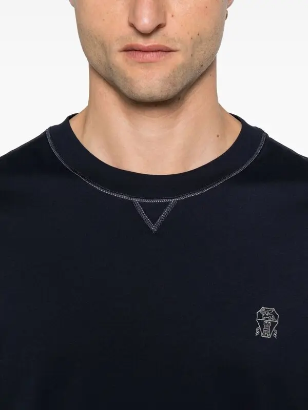 Brunello Cucinelli Logo Cotton T-shirt