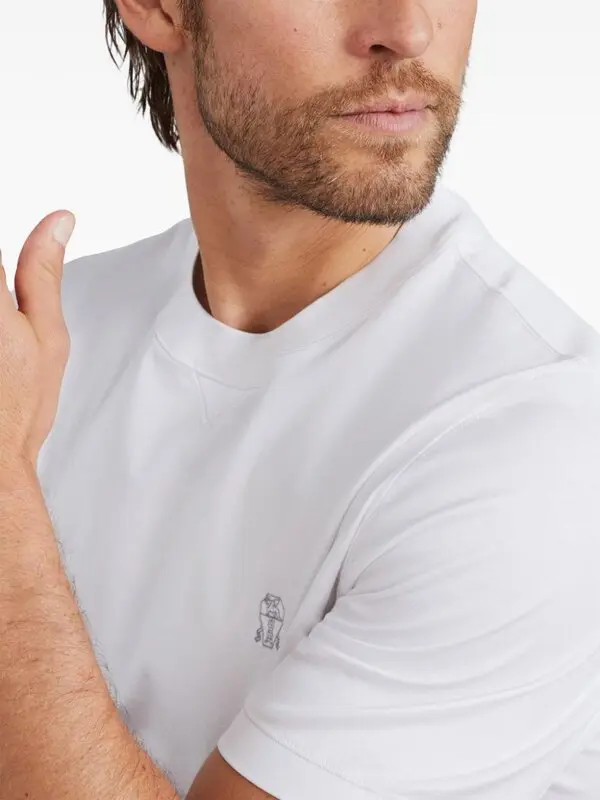 Brunello Cucinelli Logo Cotton T-shirt
