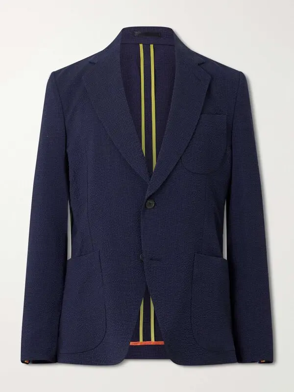 Paul Smith Wool-blend Seersucker Blazer