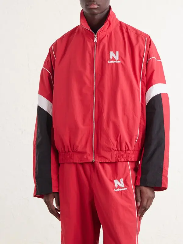 NAHMIAS Embroidered Stripe Nylon Jacket