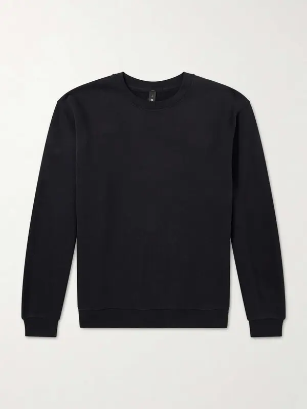Lululemon Steady State Crew Cotton-blend Jersey Sweatshirt - Black
