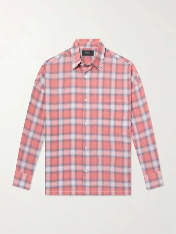 NAHMIAS Checked Cotton-blend Shirt
