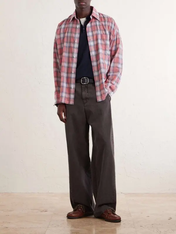 NAHMIAS Checked Cotton-blend Shirt