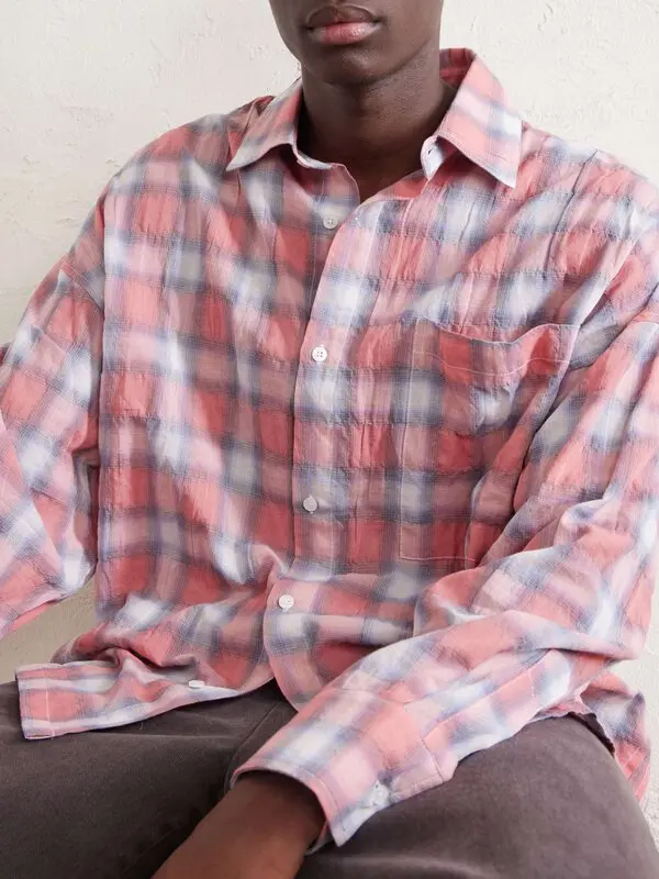 NAHMIAS Checked Cotton-blend Shirt