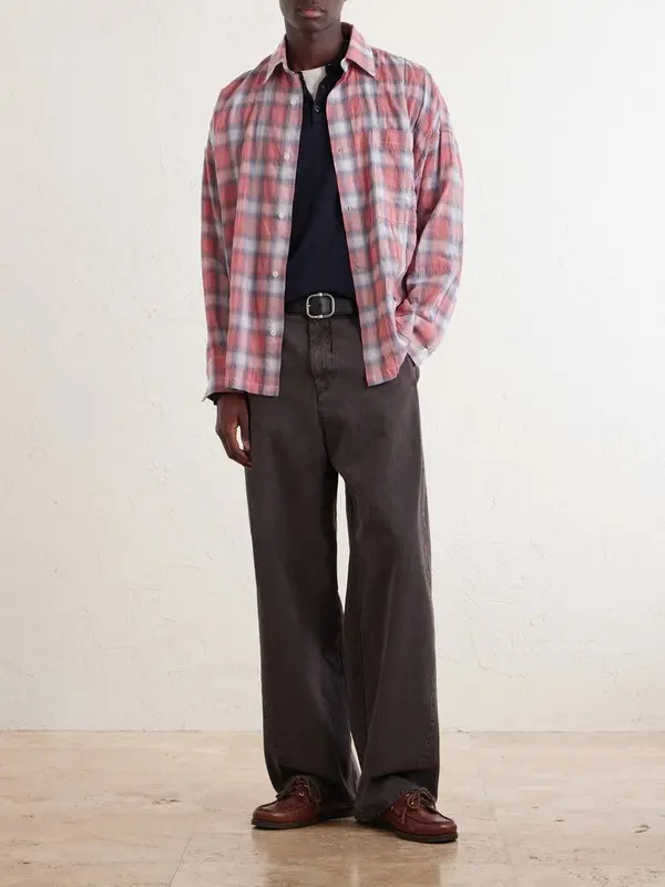 NAHMIAS Checked Cotton-blend Shirt