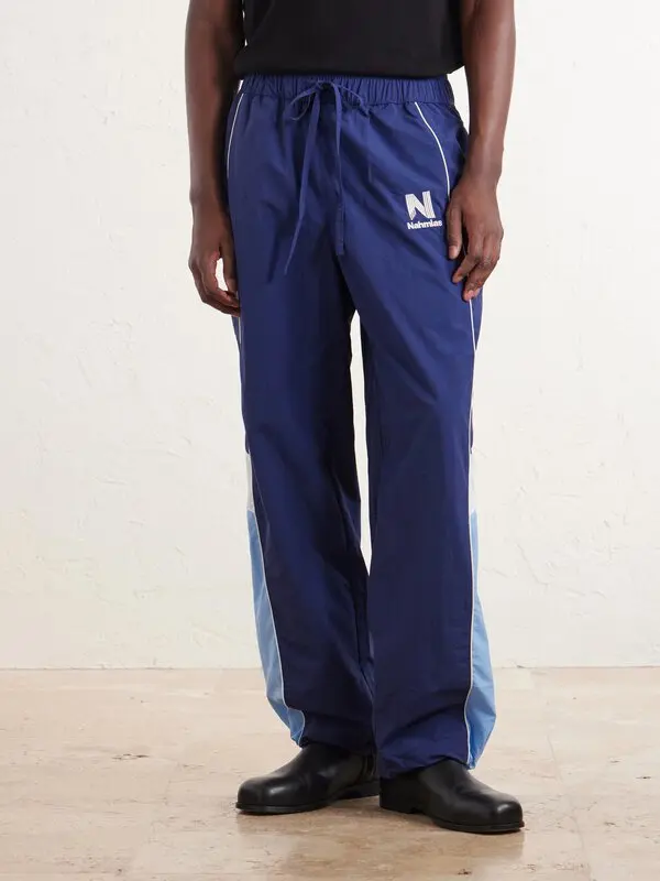 NAHMIAS Straight-leg Logo-embroidered Nylon Trousers