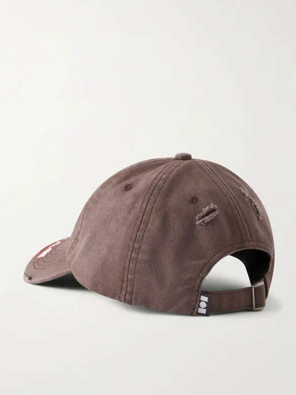 NAHMIAS Distressed Logo-embroidered Cotton-twill Cap