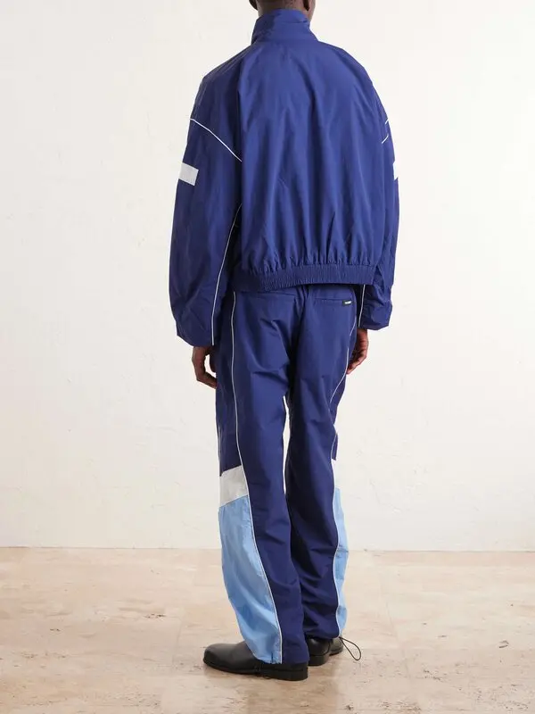 NAHMIAS Logo-embroidered Striped Nylon Jacket