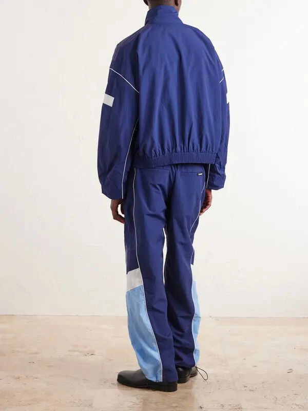 NAHMIAS Logo-embroidered Striped Nylon Jacket