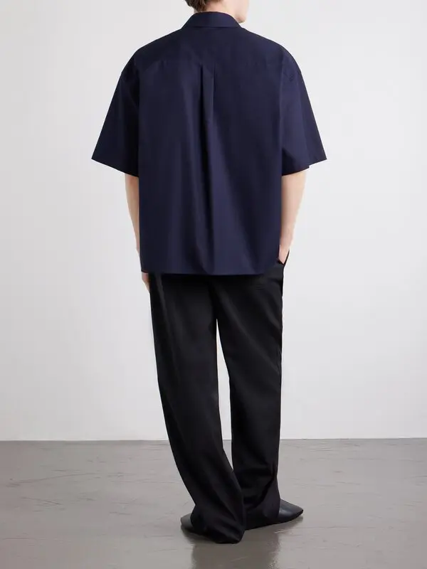 Loewe Anagram-embroidered Cotton-twill Shirt - Blue
