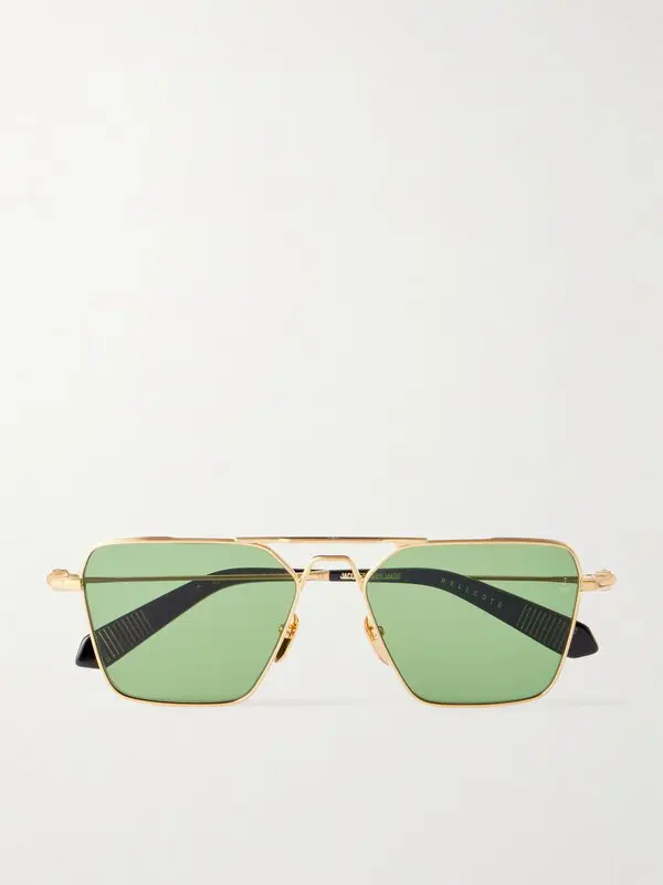 JACQUES MARIE MAGE Nick Fouquet Nellcôte Square Frame Metal Sunglasses - Silver