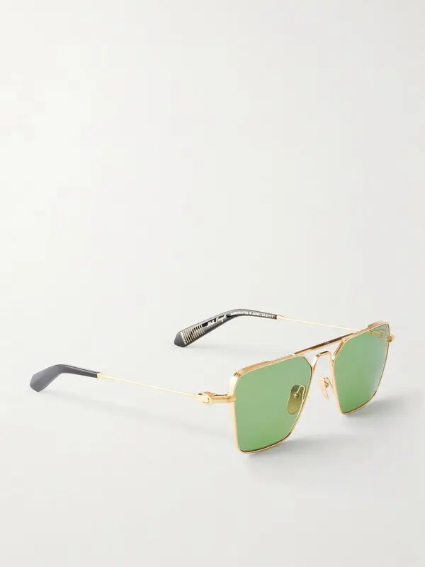 JACQUES MARIE MAGE Nellcôte Square Frame Metal Sunglasses - Silver