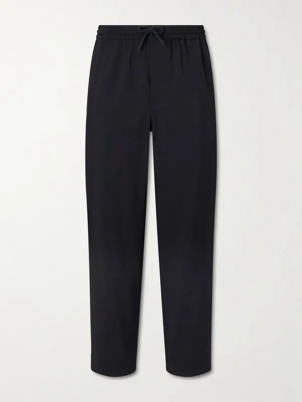 Loewe Straight-leg Wool Drawstring Trousers - Black