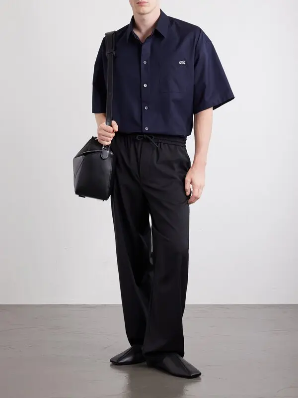 Loewe Straight-leg Wool Drawstring Trousers