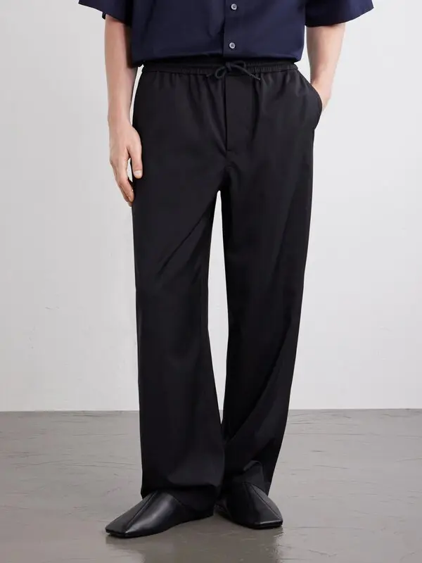 Loewe Straight-leg Wool Drawstring Trousers