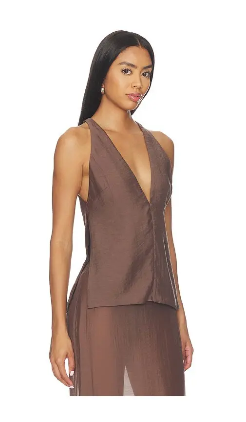 L'academie Cecille Top In Brown