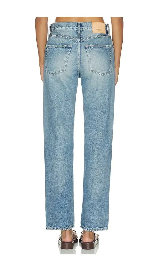 Moussy Vintage Leyden Straight Jeans In Blue