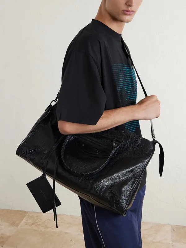 Balenciaga Le City Large Textured-leather Tote Bag