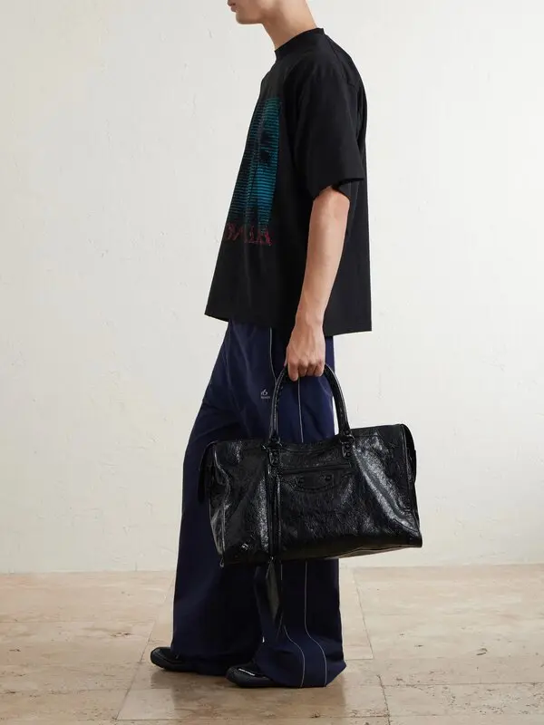 Balenciaga Le City Large Textured-leather Tote Bag