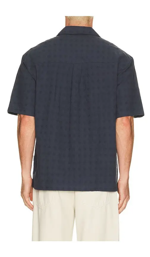 BOUND Embroidered Ribeira Shirt In Blue
