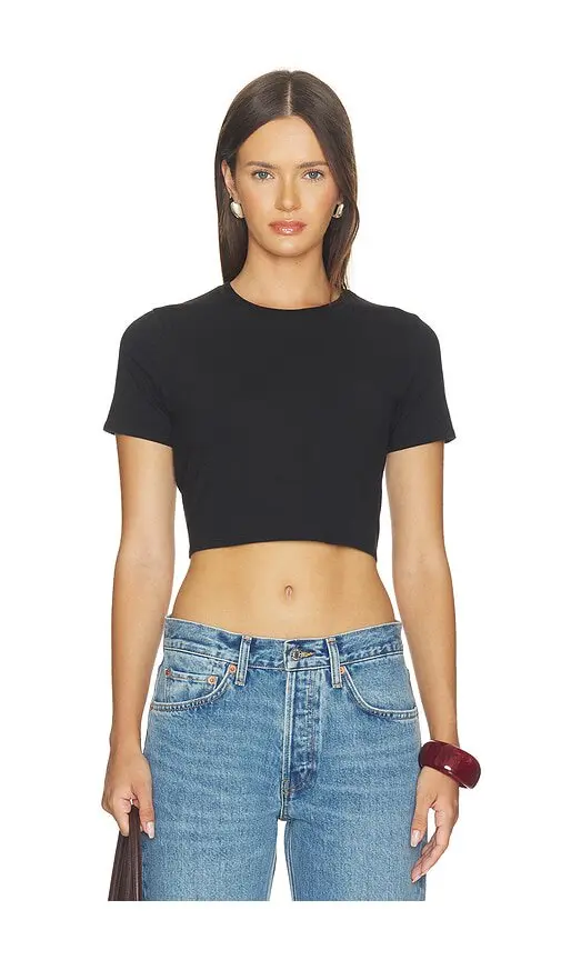 FAVORITE DAUGHTER The Laura Crop Top - Black