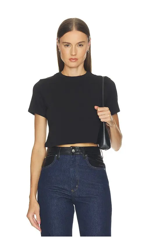 FAVORITE DAUGHTER The Laura Crop Top - Black