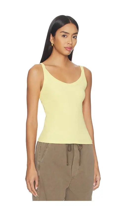 Lna Gil Rib Tank In Yellow