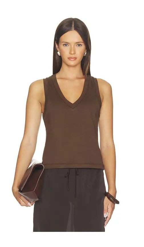 Renggli V-neck Tank In Brown