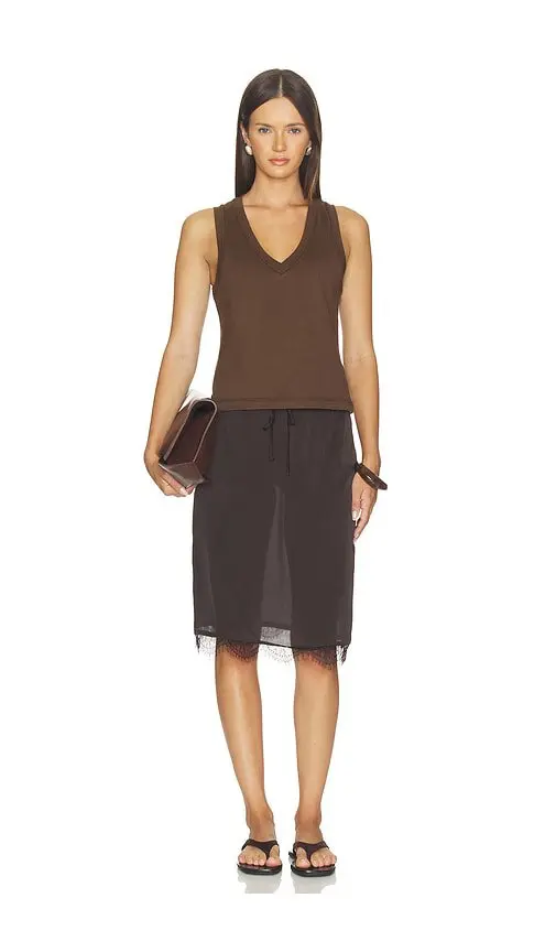Renggli V-neck Tank In Brown