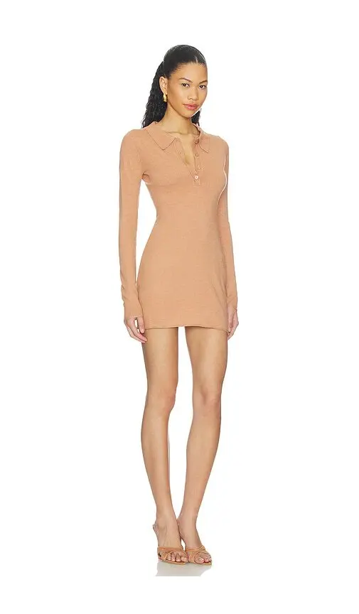 SNDYS. Veda Knit Mini Dress In Tan