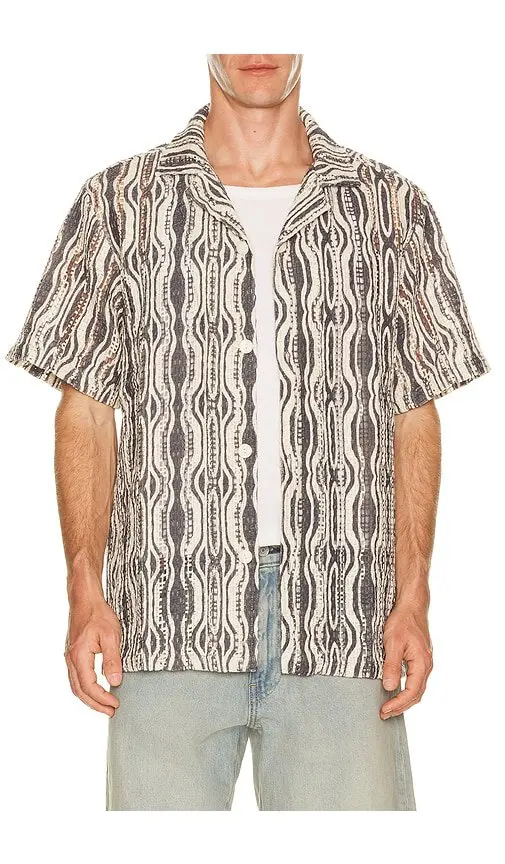 Oas Zefi Cuba Shirt In Brown - Dk-blue