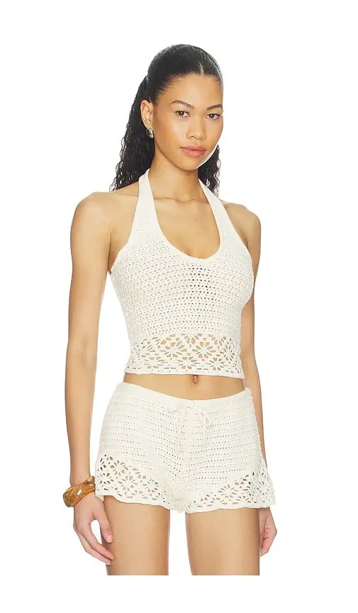 Tularosa Carrissa Crochet Halter Top