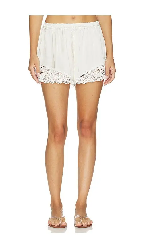 Free People X Intimately Fp Meet Me In The Middle Tap Short In Ivory - Eggshell Combo