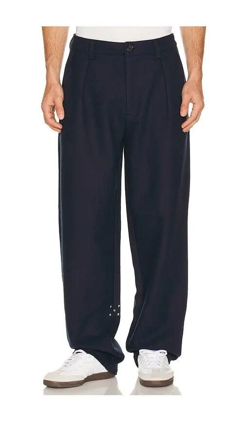 POP TRADING COMPANY Wool Hewitt Suit Pants In Blue - Navy