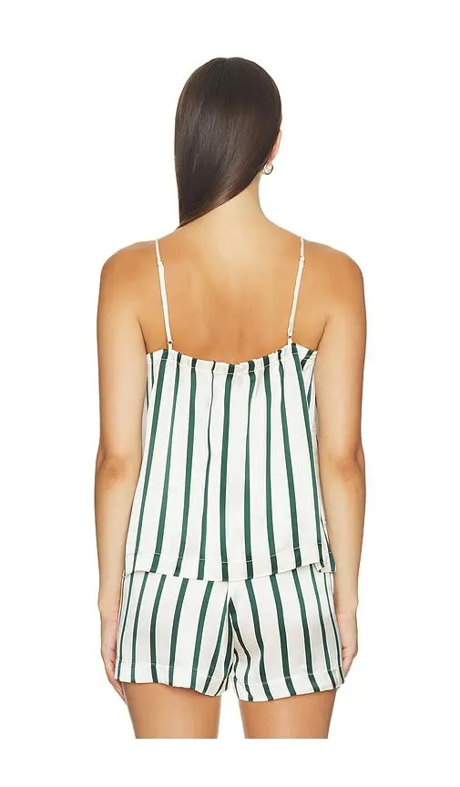 Bondi Born Cannes Silk Camisole In Green