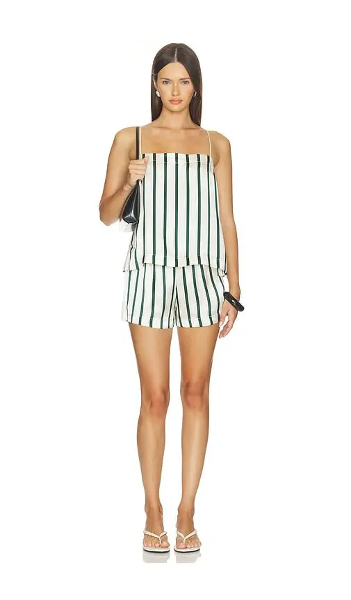 Bondi Born Cannes Silk Camisole In Green