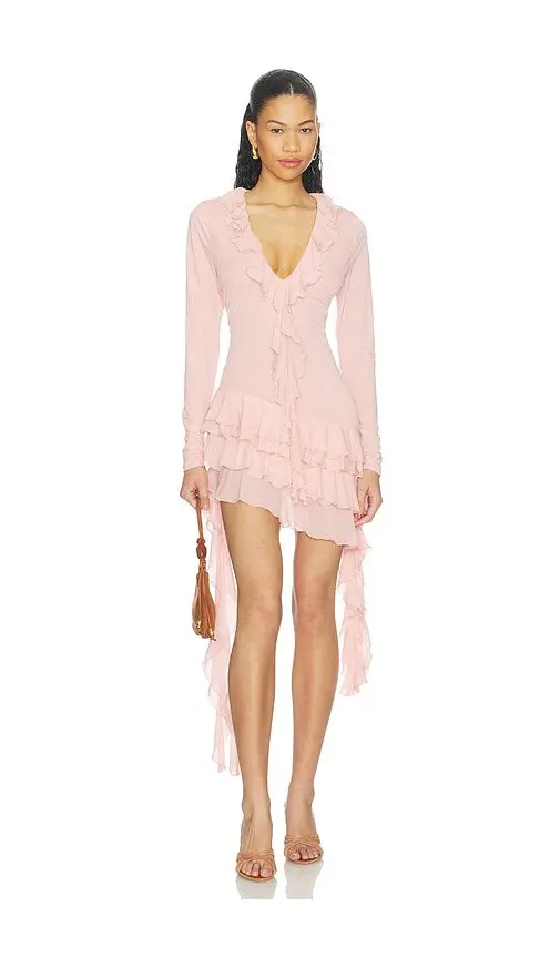 Ronny Kobo Lyla Dress In Pink - Seashell